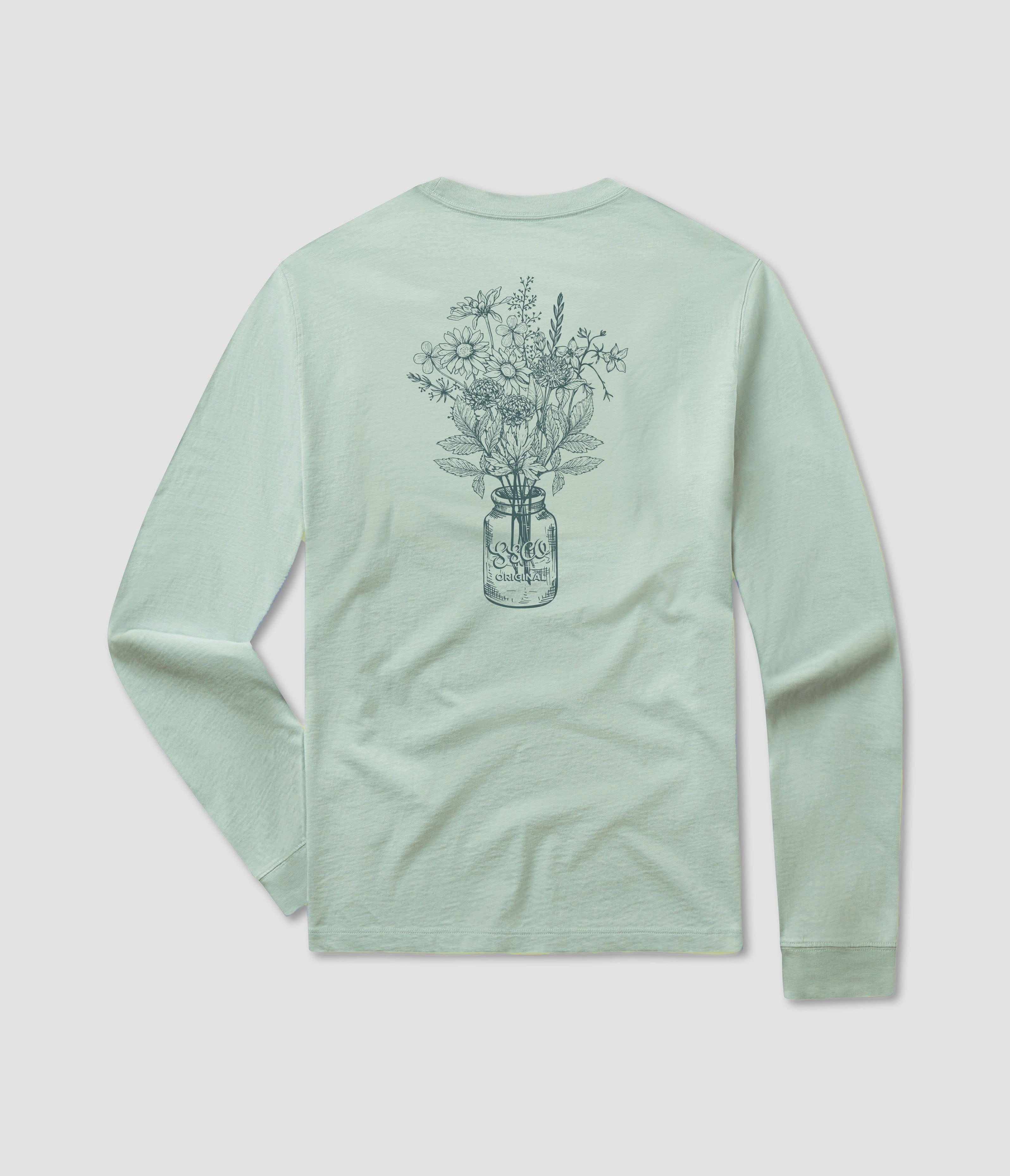 Fall Bloom Tee LS - Cool Mint | Southern Shirt