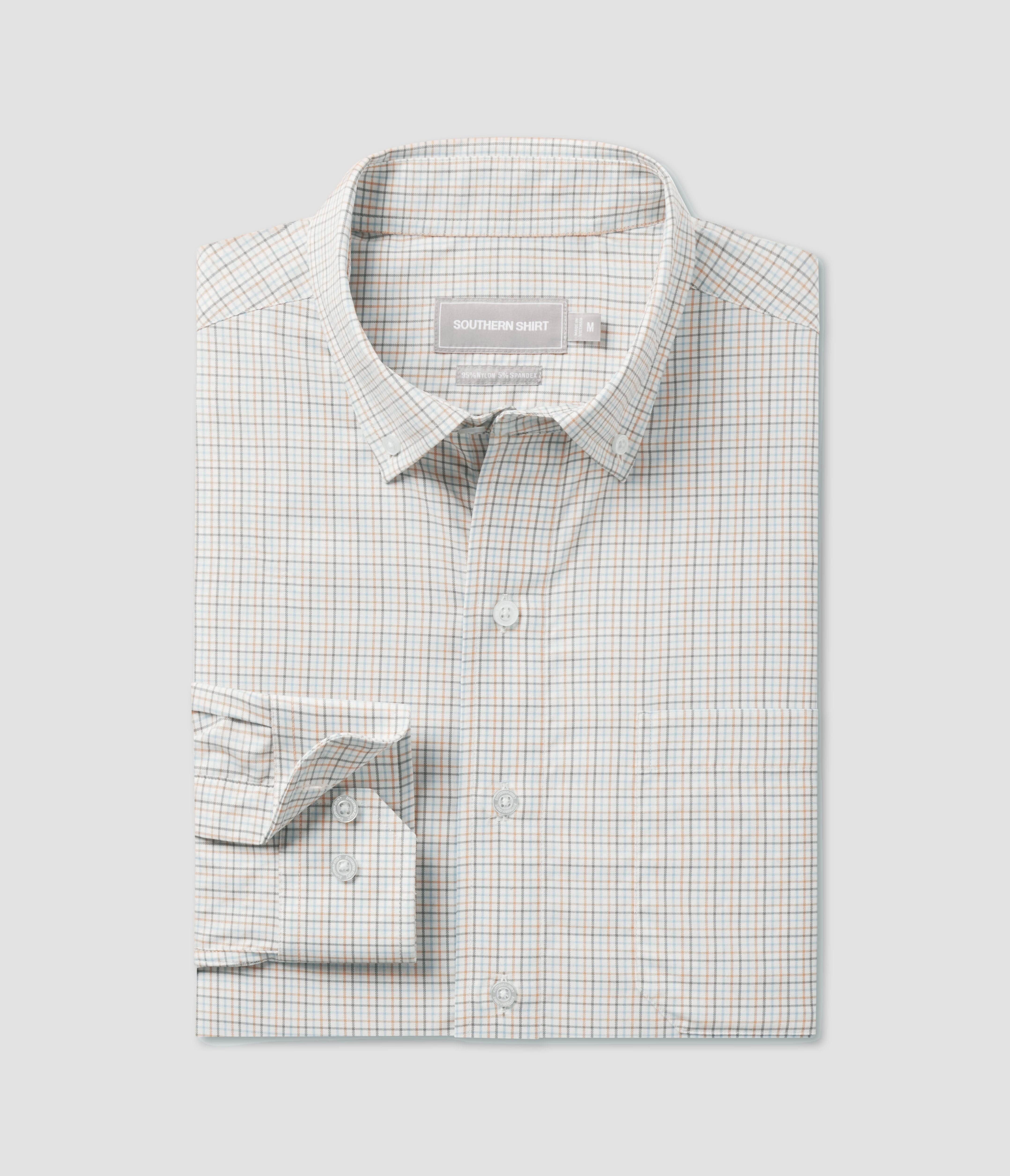 Hudson Check LS - Angora | Southern Shirt