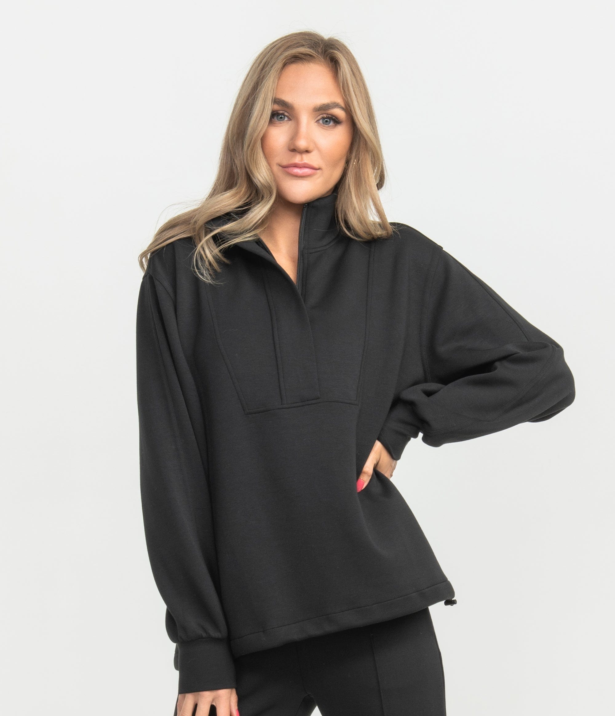 Around The Block Quarter Zip - Raven | Southern Shirt