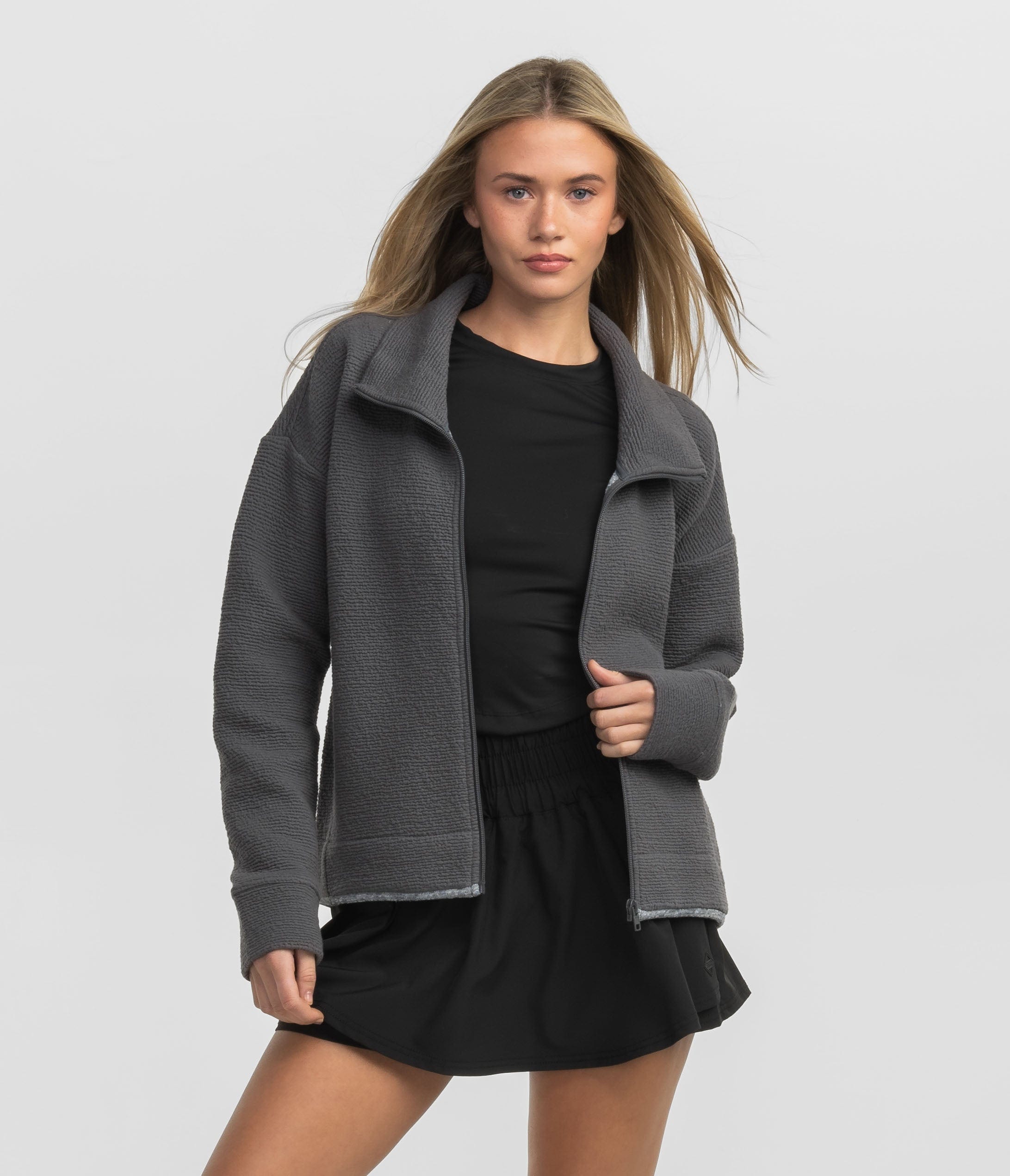 Textured Performance Jacket - Volcanic Ash | Southern Shirt